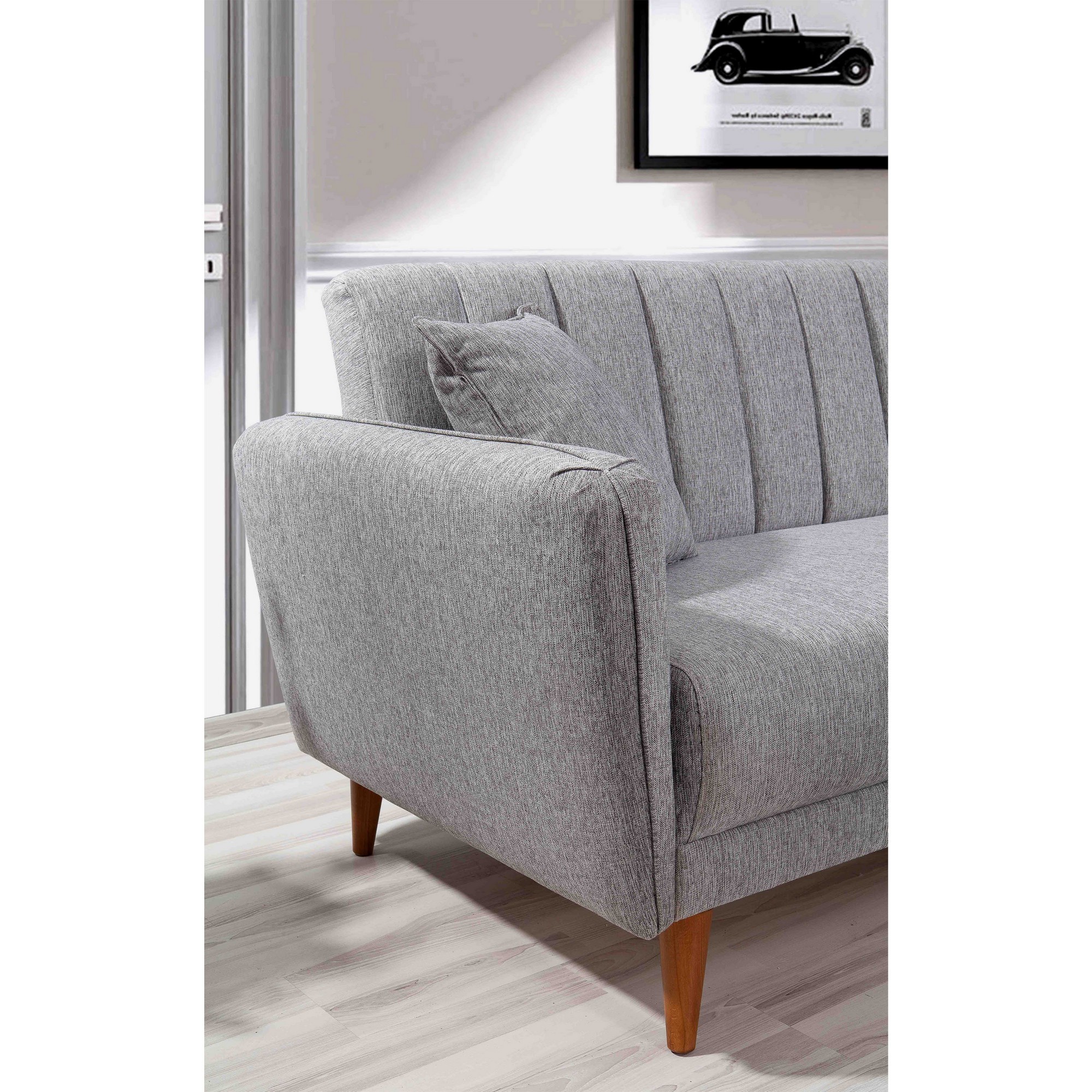 Aqua Corner Schlafsofa Rechts Grau | Evila Originals | COCOLI